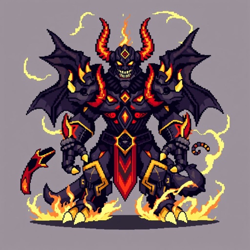 Massive Demon King boss sprite, pixel Pixel Art | pxlart