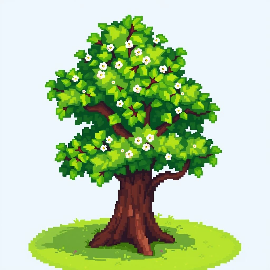 Tree for 16 bit game for Pixel Art | pxlart