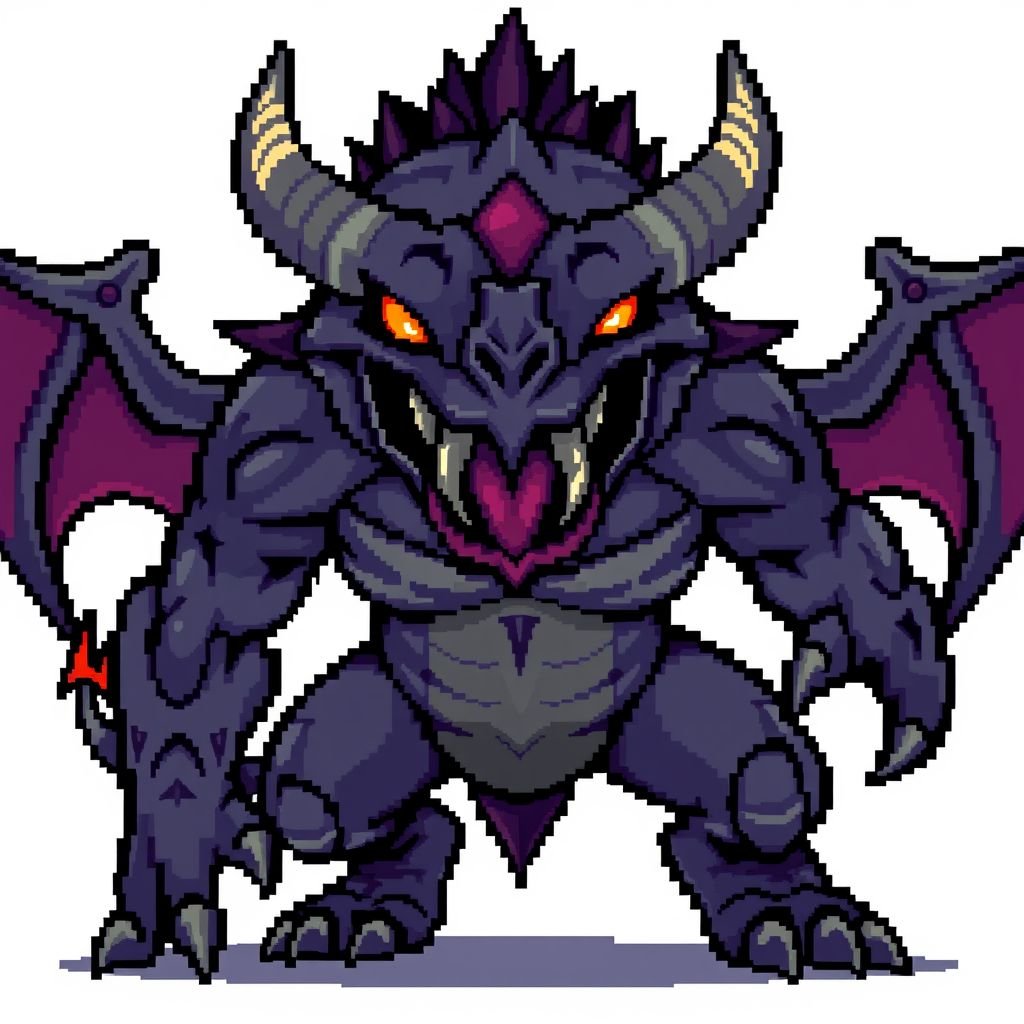Pixel art boss demon, dark fantasy Pixel Art | pxlart