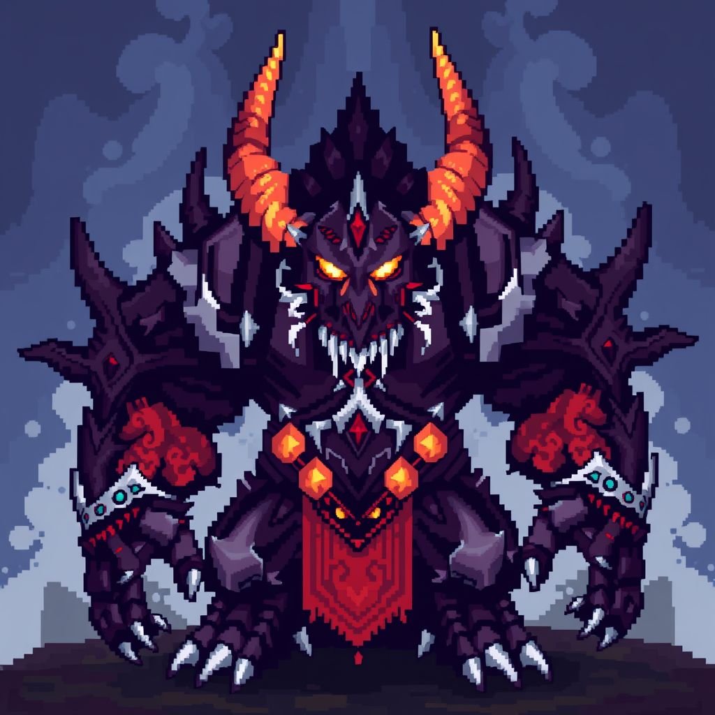 Massive Demon King boss sprite, pixel Pixel Art | pxlart