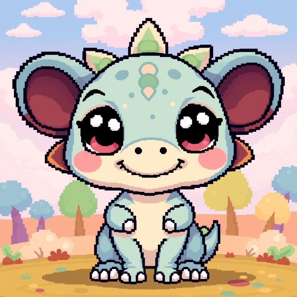 Mewing dinosaur Pixel Art | pxlart