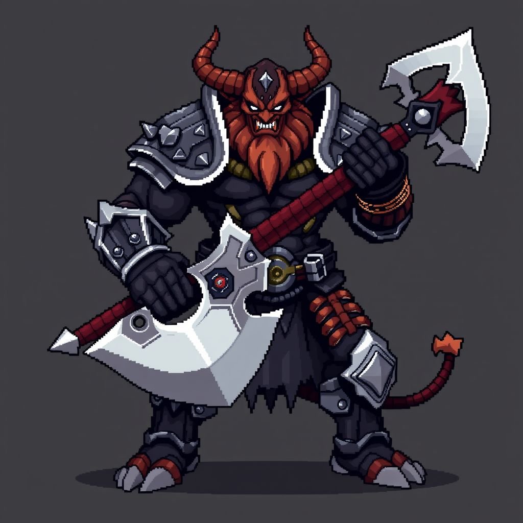 Tough demon warrior sprite, pixel art, Pixel Art | pxlart