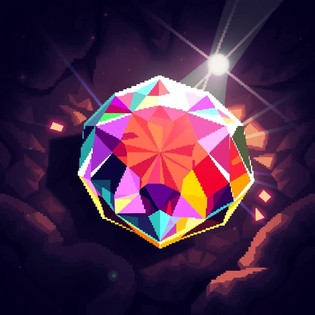 Glowing gemstone Pixel Art | pxlart