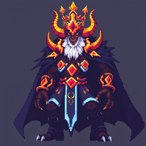 Massive Demon King boss sprite, pixel Pixel Art | pxlart